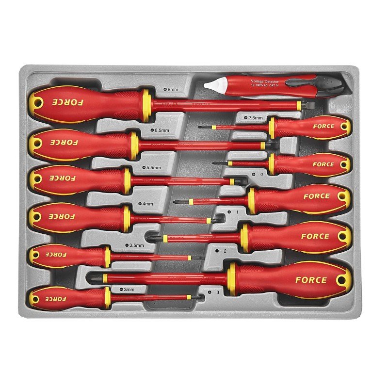 JUEGO DESTORNILLADORES AISLADOS 1000V 7(-) 4(+) 1(T) FORCE - Tools Masters